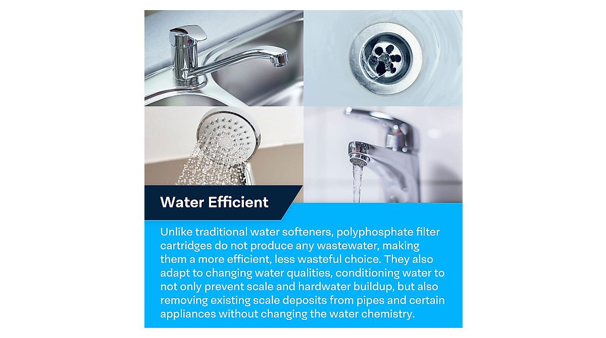 SpiroPure Polyphosphate Water Filter - Scale Inhibitor