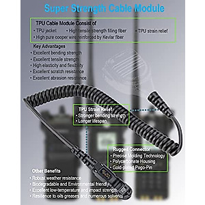 Speaker Mic with Reinforced Cable for Motorola Radios XPR3300 XPR3500 XPR3300e XPR3500e XPR 3300 3500 3300e 3500e, Noise Reduction Remote Shoulder Microphone, Clear Transmission