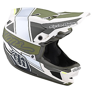 Troy Lee Designs D4 Composite Full-Face Bicycle Helmet. Max Ventilation Lightweight MIPS EPP EPS Racing Downhill DH BMX MTB - Adult Men Women - Team Military, X-Large