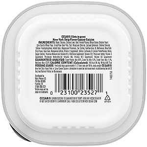 CESAR Adult Soft Wet Dog Food Filets in Gravy, New York Strip Flavor, 3.5 oz. Tray