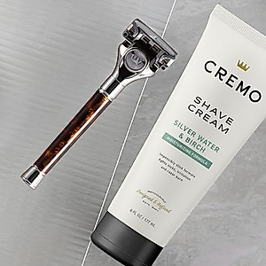 Cremo Silver Water & Birch Shave Cream, Astonishingly Superior Ultra-Slick Shaving Cream for Men, Fights Nicks, Cuts and Razor Burn, 6 Fl Oz