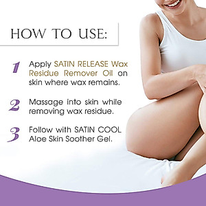 Satin Smooth Satin Release Wax Residue Remover Oil, Post-Wax Treatment Fast-Dissolving, 16 oz, 1-pack