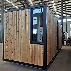 Mobile Container House Glass Windows Oak Wood Hotel Sleep Villa Bnb Studio Pad Rent Door Custom Holiday Cabin Office Garden Air Remote Furnished Home