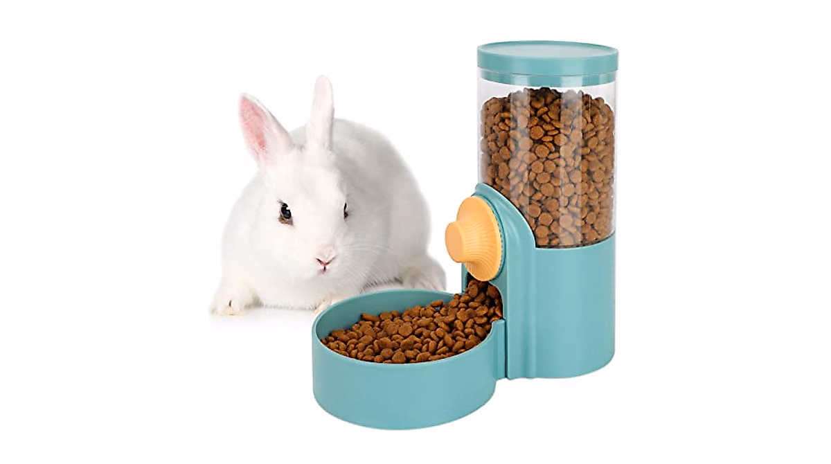 Rypet 35oz Automatic Bunny Food Dispenser for Small Pets