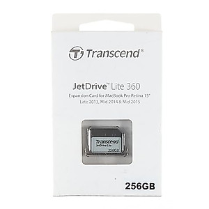 Transcend 256GB JetDrive Lite 360 Storage Expansion Card for 15-Inch MacBook Pro with Retina Display (TS256GJDL360),Black/silver