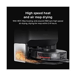 Sweeping Robot Dryer Module with Empty Filling Base, Drying Time Adjustment, Intelligent Drying, Compatible with Roborock S7 MaxV Ultra/S7 PRO Ultra Sweeper Accessories