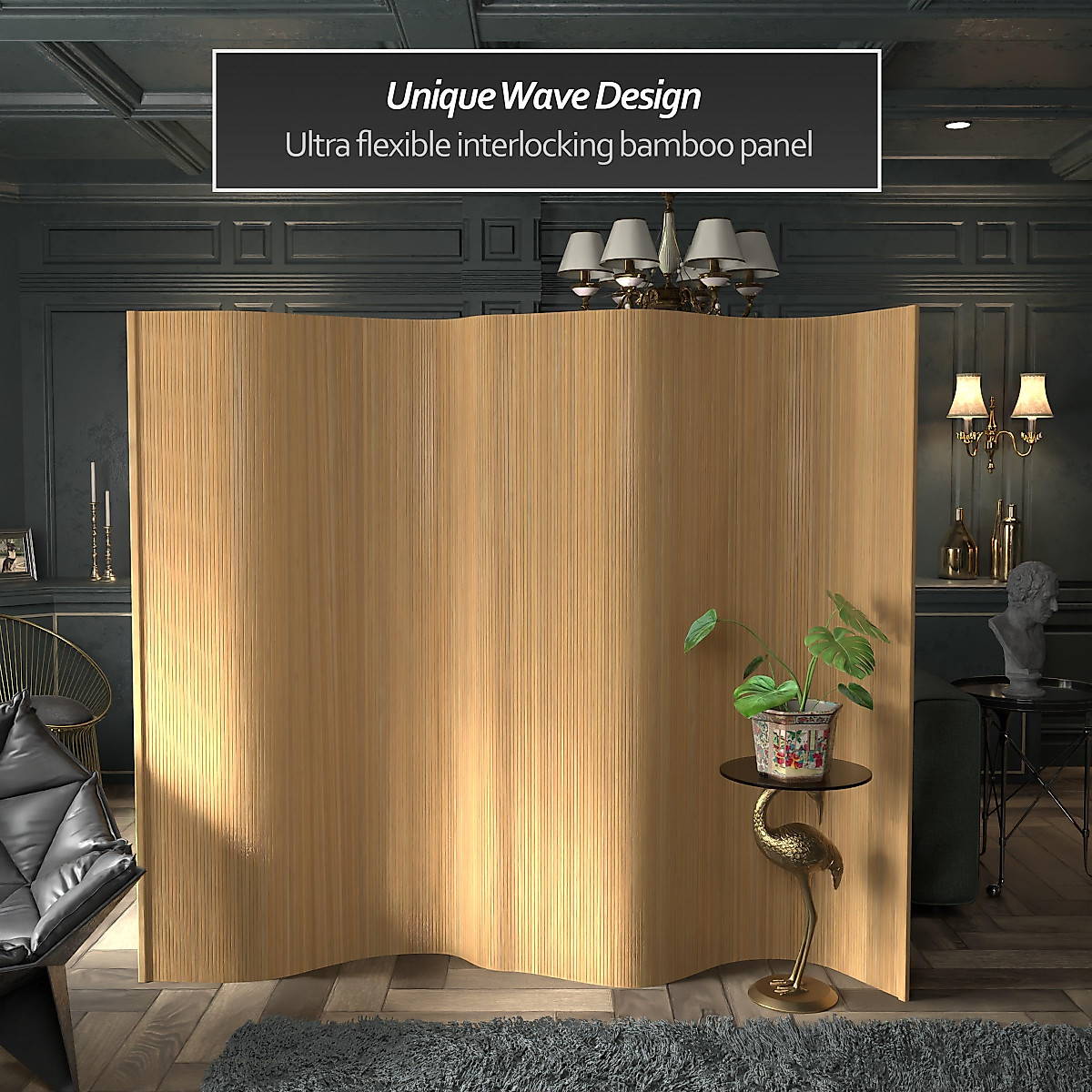 Red Lantern BF-75-HON Room Divider, 6 Foot, Honey