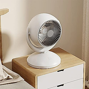 ORALBY USB Fan, Table Fan with Strong Airflow & Quiet Operation, Adjustable Up and Down, 4-Speed Adjustable,Pink