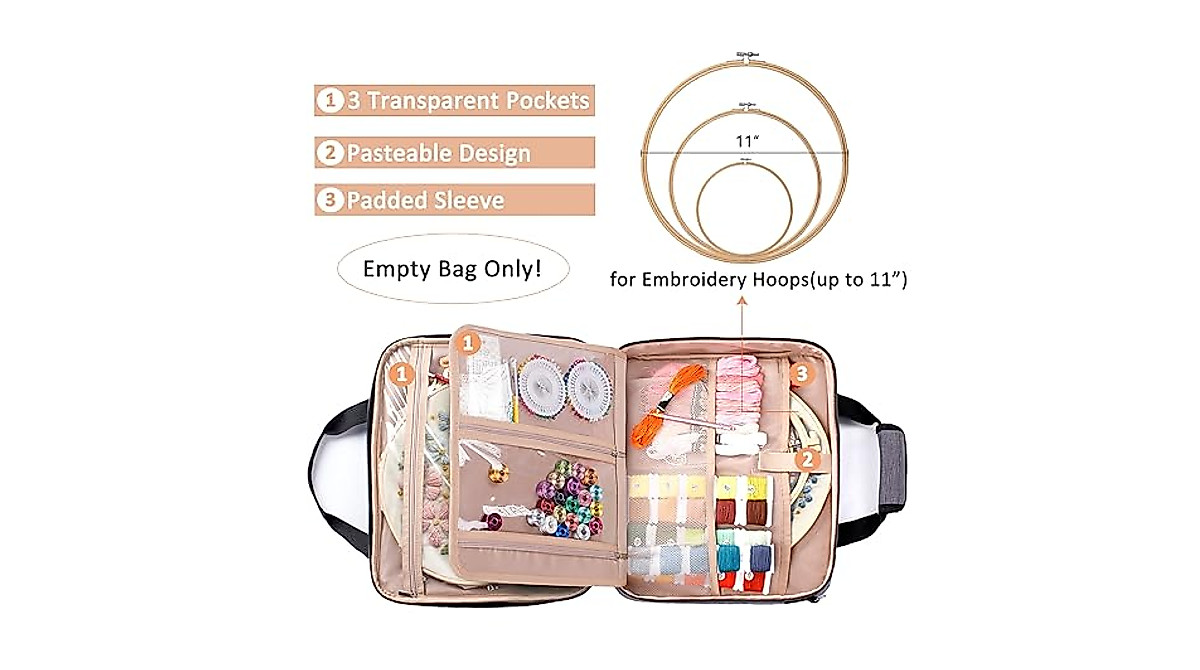 MYBAGZING Large Embroidery Bag - Organize Your Supplies