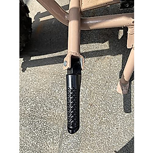 SJVLXHI Foot Pegs Footrest Bracket Set Assembly for Coleman BT200X CT200U Trail 200 CT200U-EX CT100u Trail 100 196cc 6.5hp Powersports Motor Mini Bike Left Right Silver 2 pack Parts Black