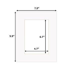 ZBEIVAN 8x10 White Picture Mats with Core Bevel Cut Frame Mattes for 5x7 Pictures- Pack of 12