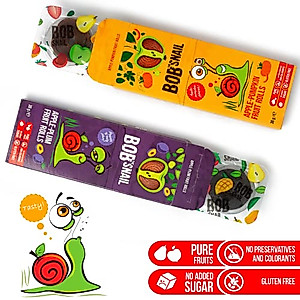 Healthy Snacks Variety Pack for Kids and Adults - Snack Box of 60 Fruit Roll Ups Individual Packs - Natural Fruit Leather of Apple Cherry Plum Pumpkin Mint - Vegan Low Carb Gluten Free Dried Fruit