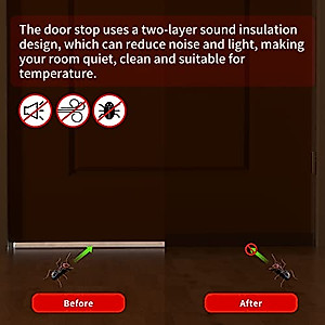 Door Draft Stopper, Cuttable Under Door Seal, Strong Adhesive Draft Stopper for Bottom of Door for Exterior/Interior Doors 39” Length (Brown)