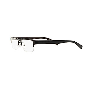 A|X ARMANI EXCHANGE Men's AX1015 Rectangular Prescription Eyewear Frames, Black/Demo Lens, 52 mm