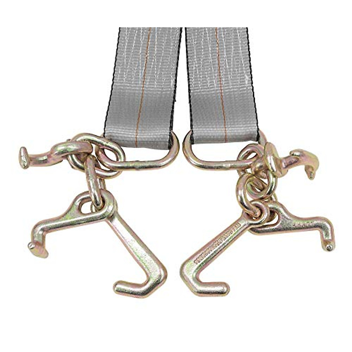 Mytee Products Tow Straps V Bridle 3" x 24" w/ RTJ Cluster Hooks 5400 lbs Working Load | Recovery V Strap for Wrecker, Rollback, Car Hauler