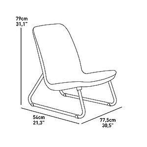 Keter Resin Wicker Patio Furniture Set with Side Table and Outdoor Chairs, Dark Grey