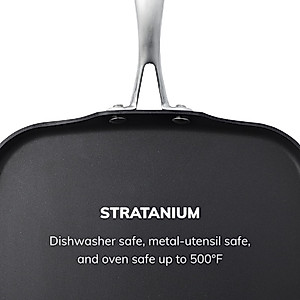 SCANPAN Professional 11” Griddle Pan - Easy-to-Use Nonstick Cookware - Dishwasher, Metal Utensil & Oven Safe - Made in Denmark