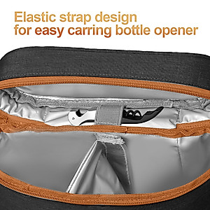 FOCHIER F 2 Bottle Wine Gift Bag, Insulated Wine Bottle Carrier Tote bag, Wine Cooler Bag for Travel, Picnic, Party, Dinner, Great Christmas Day Gift, Black