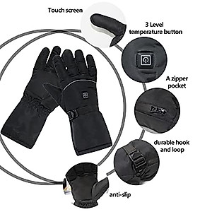 Heated Gloves for Men Women with 2 Lithium Batteries, Rechargeable Electric Heating Gloves for Bicycle, Motorcycle, Mountaineering, Skiing and Other Winter Activities Outdoor to Keep Warm Gloves