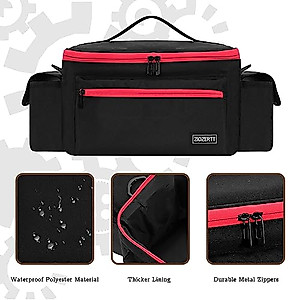 ZIOZERTT Air Compressor Bag Compatible with Milwaukee M18 Tire Inflator 2848-20/Craftsman V20, Air Pump Carrying Case Fits for Milwaukee Tools Accessories and 18V Battery, Black (Bag Only)