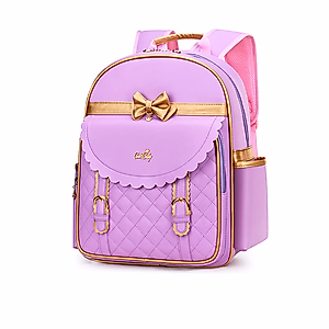 Children's Backpack Princess Girl School Bag PU Waterproof Casual Daypack
