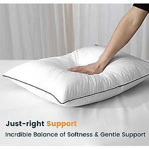 HYVIF Luxury Hungarian Goose Down Pillows - 750 Fill Power, 460 Thread Count Cotton Blend Shell - Soft Down Pillow for Sleeping - 1 Pack, King (20" x 36")