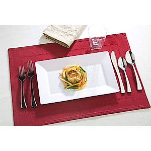 zappy 10 12" x 7.5" Rectangle Serving Trays with Lids Food Containers Plastic Containers with Lids White Food Platters with Clear Lids Plastic Tray Sushi Plates Food Storage Containers