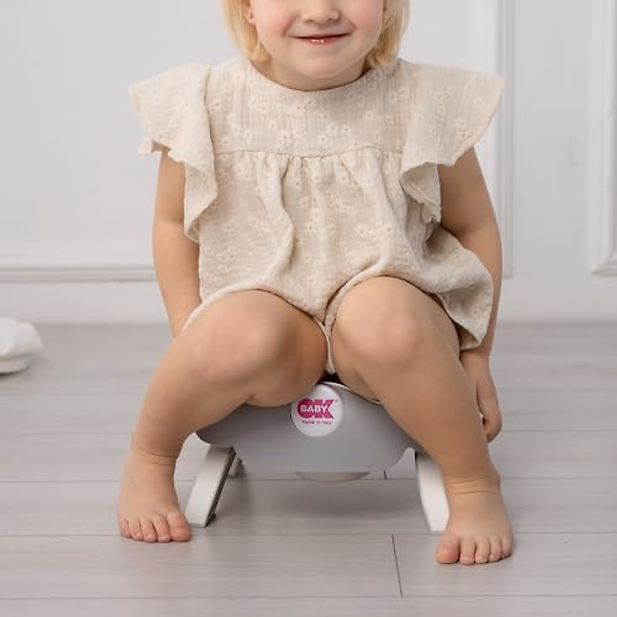 okbaby On The Spot 3 in 1 Travel Potty Seat - Compact & Lightweight Design - Features Non-Slip Rubber Base - Removable Inner Bowl - Toilet Training Seat for Toddlers & Children, Pink, fuchsia, 39056688