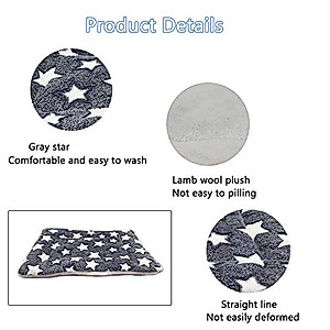 Bunny Warm Bed Mat Soft 20.1"x12.2" Hamster Plush Pad Small Animal Winter Sleep Bedding Mat Washable Bed House Nest Accessories for Bunny Hamster Guinea Pig Squirrel Hedgehog Chinchilla(2pcs)
