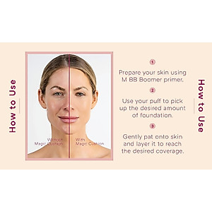 MISSHA Magic Cushion Foundation No.21 Light Beige for Bright Skin, Flawless Coverage,Dewy Finish,Easy Application for All Skin Types