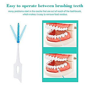 An-self 160PCS Interdental Brushes Ultra Tight Bristles Tooth Interdental Cleaners Silicone Toothpick Brush Disposable Teeth Soft Picks, 160 Count (Pack of 1), Purple