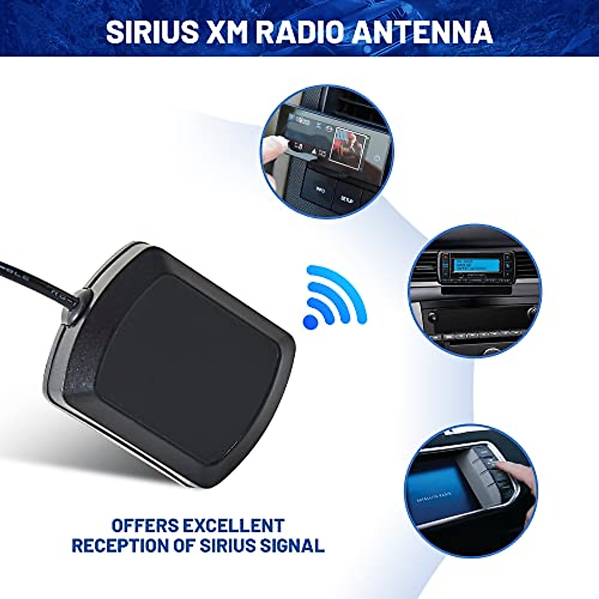 Anina 23FT Sirius XM Radio Antenna with Magnetic Compatible with All Sirius and XM Satellite Radio Receiver