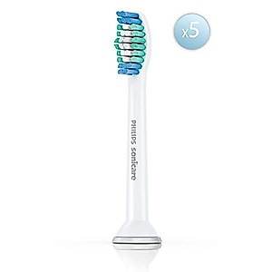 Philips Sonicare Genuine SimplyClean Replacement Toothbrush Heads, 5 Brush Heads, White, HX6015/03