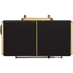 Crosley CR3038A-BK Lewis Retro AM/FM Bluetooth Tabletop Radio, Black