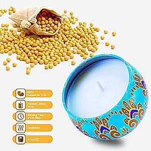 Scented Candles Gift Set 4 Pack, Candles for Home Scented, Aromatherapy Candles Natural Soy Wax with Pleasant Smell, Soy Scented Candles Gifts for Halloween Thanksgiving Christmas