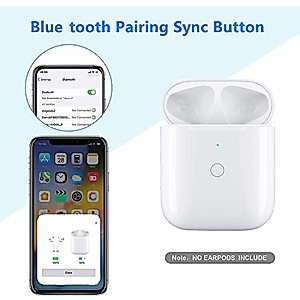 Murcycle Airpods Charging Case Only Compatible for Airpod 1 & 2 Generation, Replacement Wireless Charger Case with Bluetooth Pairing Sync Button, No Earbuds Include