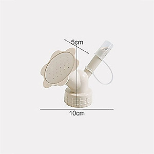 Bottle Cap Sprinkler, 2In1 Mini Watering Can, Dual Head Bottle Watering Spout, Bonsai Watering Can for Indoor Seedlings, Sprinkler Nozzle for Flower Waterers Bottle Watering Cans (Beige)