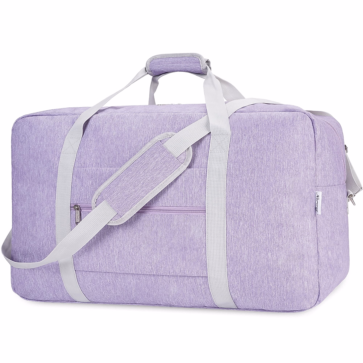 Extra Large Travel Duffel Bag Foldable Weekender Packable Lightweight Luggage Bag Overnight for Women and Men 85L (Purple (With Shoulder Strap))