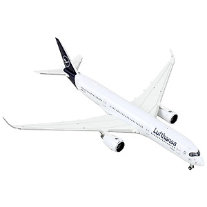 GeminiJets Airbus A350-900 Commercial Aircraft Lufthansa - D-AIXP White with Dark Blue Tail 1/400 Diecast Model Airplane