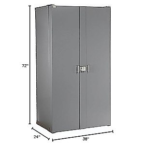 Global Industrial Bin Cabinet with 72 Red Bins, 38x24x72, Unassembled