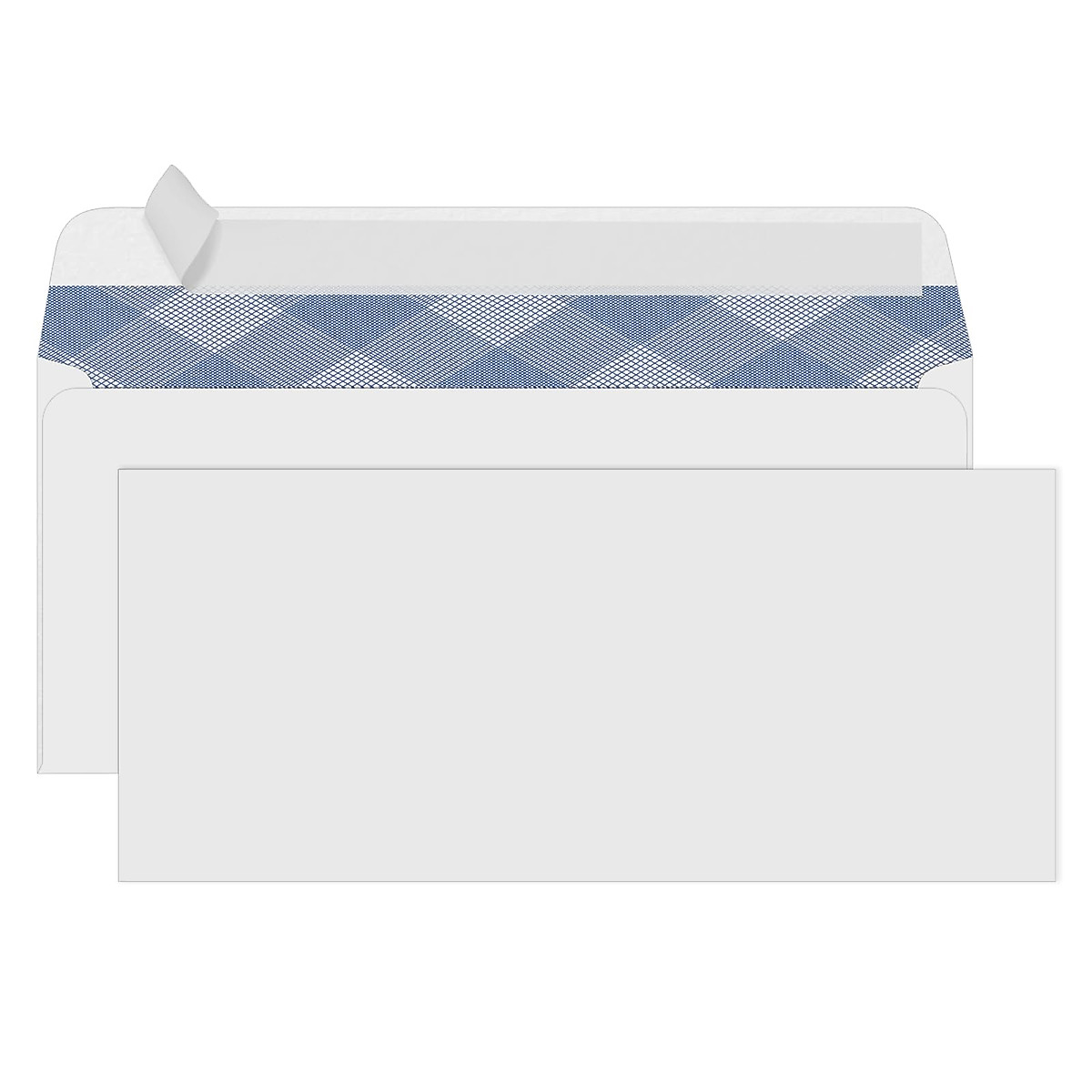 #10 Security Self-Seal Envelopes, PANDRI Windowless Business Mailing Envelopes, Security Tint Pattern for Secure Mailing, Invoices and Statements, Size 4-1/8 x 9-1/2 Inch - 24 LB - 500 Count