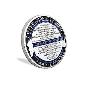 Thin Blue Line Police Officer Challenge Coin I Got Your 6