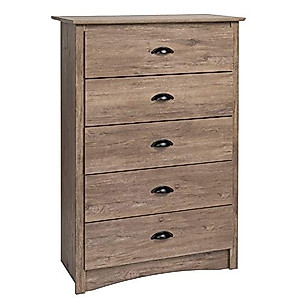 Prepac DDC-2354 Salt Spring 6-Drawer Tall Chest, Drifted Gray & Salt Spring 5-Drawer Chest, Drifted Gray