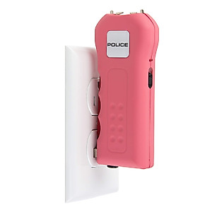 POLICE 512 Stun Gun with LED Flashlight Rechargeable, Pink