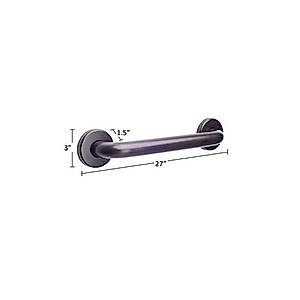 CSI Bathware BAR-SB24-TW-125-OB Straight Grab Bar, 24-inch, Oil Rubbed Bronze