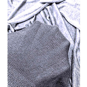 Keily & Megan Inc, 60" Wide Stretch Vintage Chainmail Medieval Era Armour LARP Cosplay Faux Metallic Chainmail Fabric by The Yard (Silver, 1 Yard)