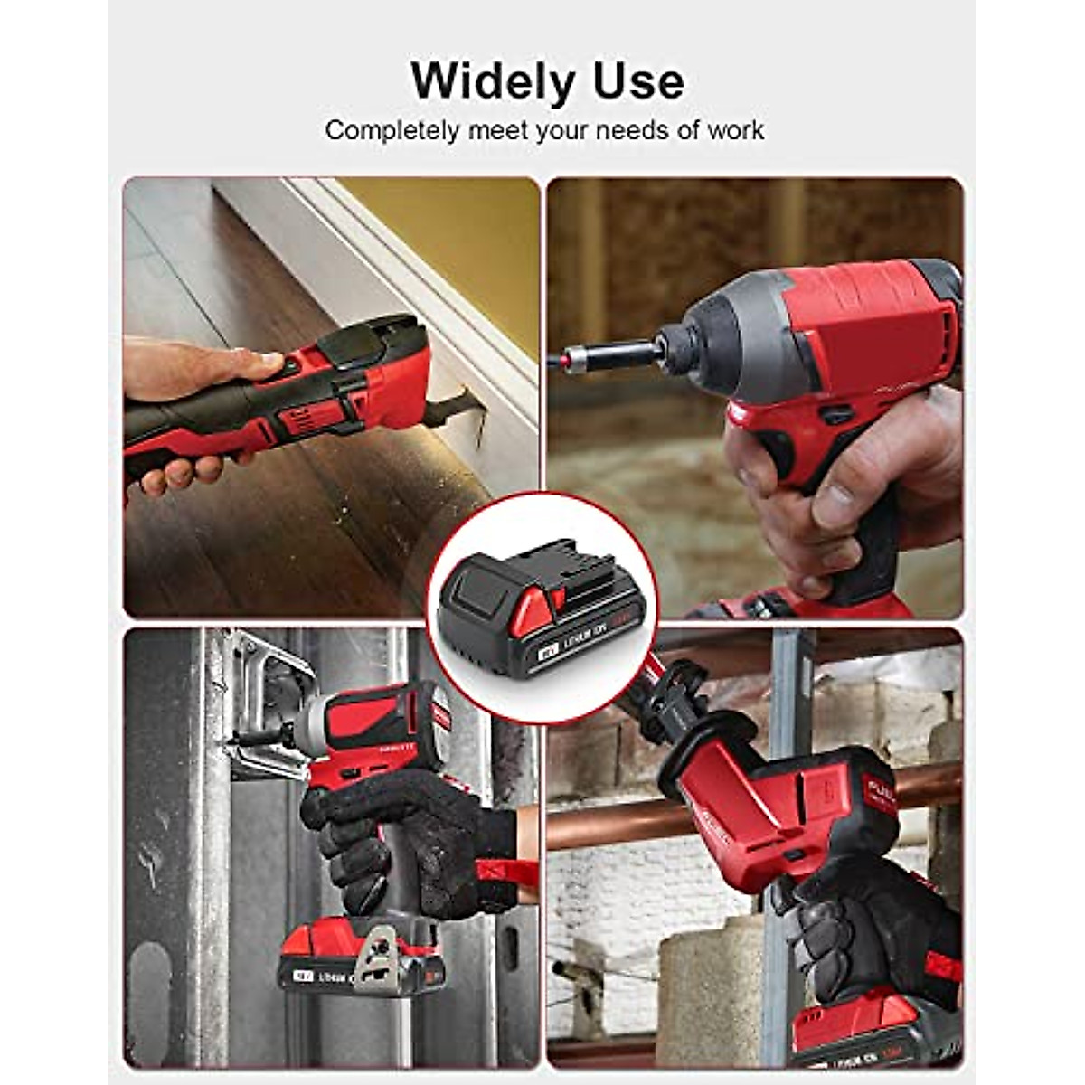 TeenPower Replacement for Milwaukee M18 Battery 18V 3000mAh 2/pk 48-11-1820 48-11-1840 48-11-1850 48-11-1828 48-11-1862 48-11-1852 48-11-1812