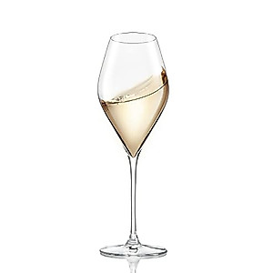 BENETI Modern Wine Glasses (Set of 4) 14 Ounces - Large Capacity, Tall Wine Glass, Drinking Glass for Wine, Champagne Flute Glasses