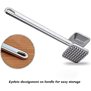 Meat Tenderizer Tool,Stainless Steel Dual-Sided Heavy Duty Meat Pounder,Use Pounding Beef,Steak,Chicken,Pork