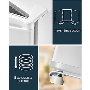 Upstreman 1.7 Cu.ft Mini Fridge with Freezer, Dorm Essentials, Adjustable Thermostat, Energy Saving, Low Noise, Single Door Compact Refrigerator for Dorm, Office, Bedroom, White-FR17